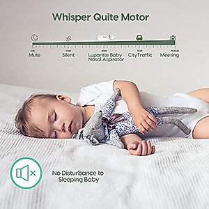 Baby Electric Nasal Aspirator, Lupantte Rechargeable Baby Nose Sucker, Electric Nose Aspirator for Toddler, Clean Mucus/Snot, with Music and Light Function, 3 Gears Adjustable, 2 Different Nozzles