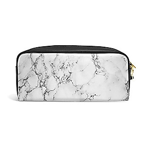 WOZO Hipster Marble Stone Pen Pencil Case Makeup Cosmetic Pouch Case Travel Bag