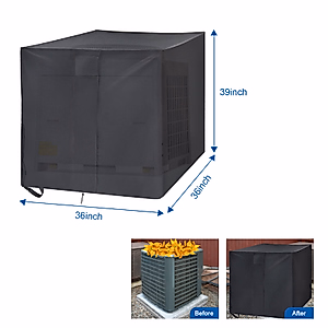 Fenghome Air Conditioner Covers for Outside Units, Waterproof Central Air Conditioner Cover AC Cover, Winter Outdoor Air Conditioner Protection Cover - 36 x 36 x 39 inches
