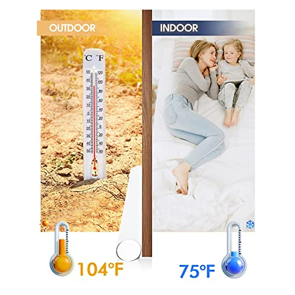 Door Draft Stopper, 36inch Door Sweep Noise Blocker (White)