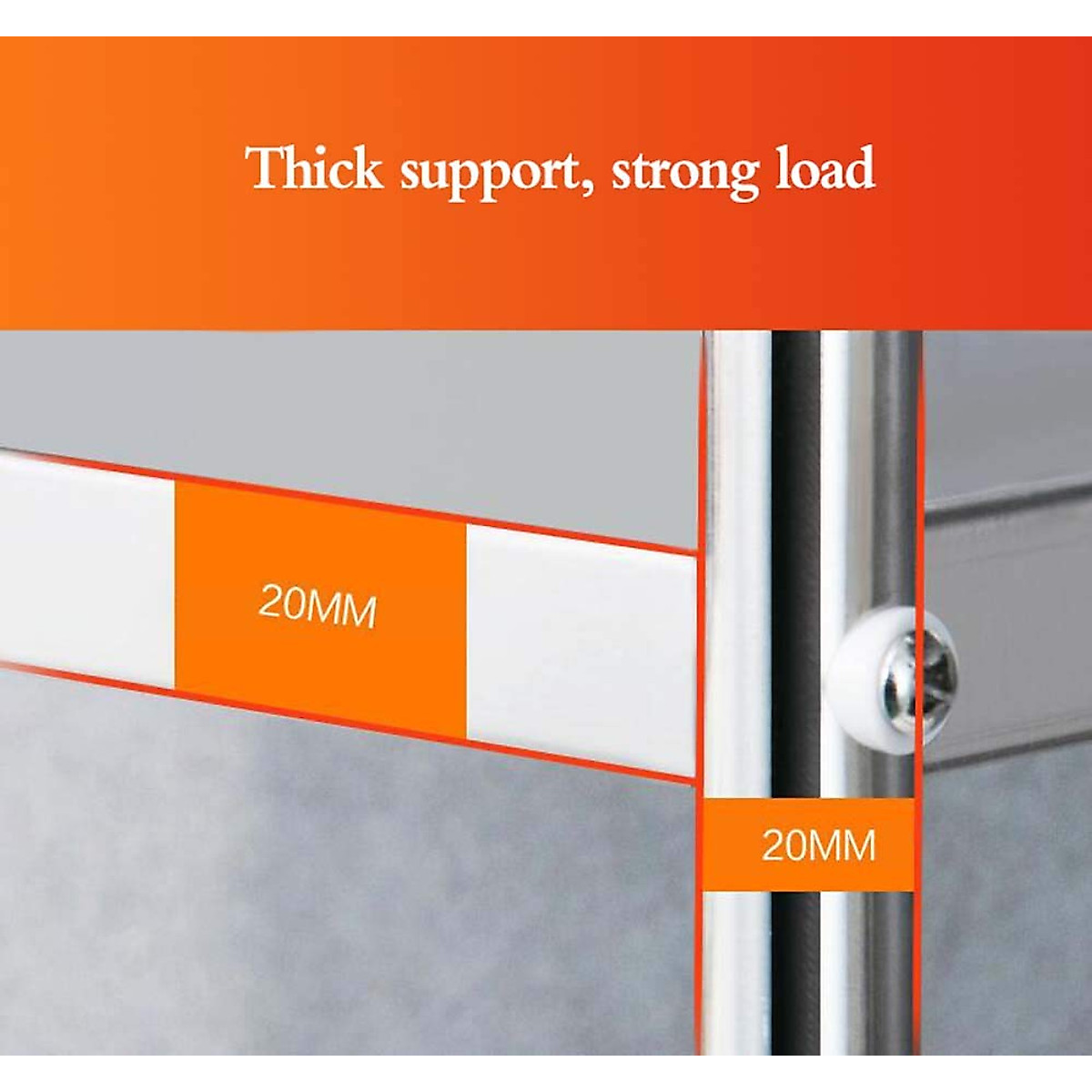 Double Stainless Steel Microwave Oven Rack/Kitchen Desktop Oven Shelf/countertop Rice Cooker Storage Shelf / 6 Hooks/can Bear 20KG