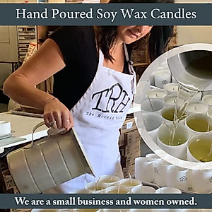 The Rustic House Candles Soy Wax Candle Home Decor | Non Toxic Candles Long Burning Candles | Hand Poured Soy Candle Aesthetic Candles in Glass Container with Wood Lid,Orange Peel + Cinnamon