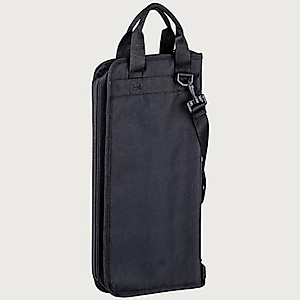Meinl Percussion Drum Stick Bag with Extra Outside Pocket and Floor Tom Hooks – for Mallets, Brushes and Accessories, Black, Standard (MSB-1)