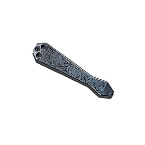 Oil Slick ALIEN engraved Zirconium Dmd CLIP for most Spyderco models