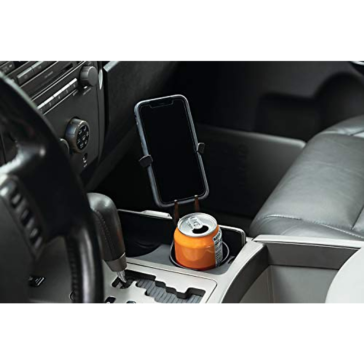 Kuryakyn 6474 Free-Flex Cup and Cell Phone Device Holder: Mounts in Cars, Trucks, Vans, UTVs with Flexible Arms Securing Various Phones/Cases, Black