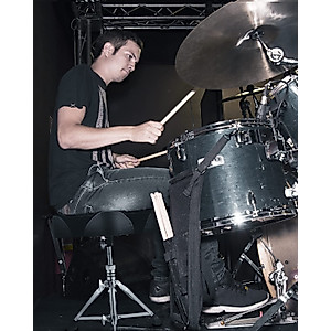 Starfavor Drum Throne Height Adjustable Padded Seat Drum Stool Saddle Drum Seat, with Double Braced Anti-Slip Feet Swivel Drum Chair for Adults, Motocycle Style, ST-500