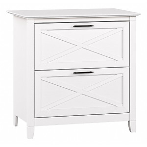 Bush Furniture Key West Lateral File Cabinet, Modern Farmhouse 2 Drawer File Cabinet for Home Office
