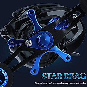 Sougayilang Baitcaster Combo Fishing Rod and Reel Combo, Ultra Light Baitcasting Fishing Reel with Rod Bag for Travel Saltwater Freshwater and Beginner-7ft with Right Hand Reel with Rod Bag