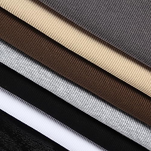 GEMBERA Womens Sleeveless Racerback High Neck Basic Ribbed Knit Fitted Tank Top Black S