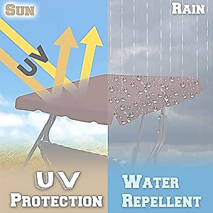BTURYT Swing Canopy Replacement Cover & Swing Cushion Cover,Outdoor Patio Swing Seat Cover Replacement,Waterproof 2/3 Seater Swing Top Cover and Chair Cover-(top Cover + Chair Cover)