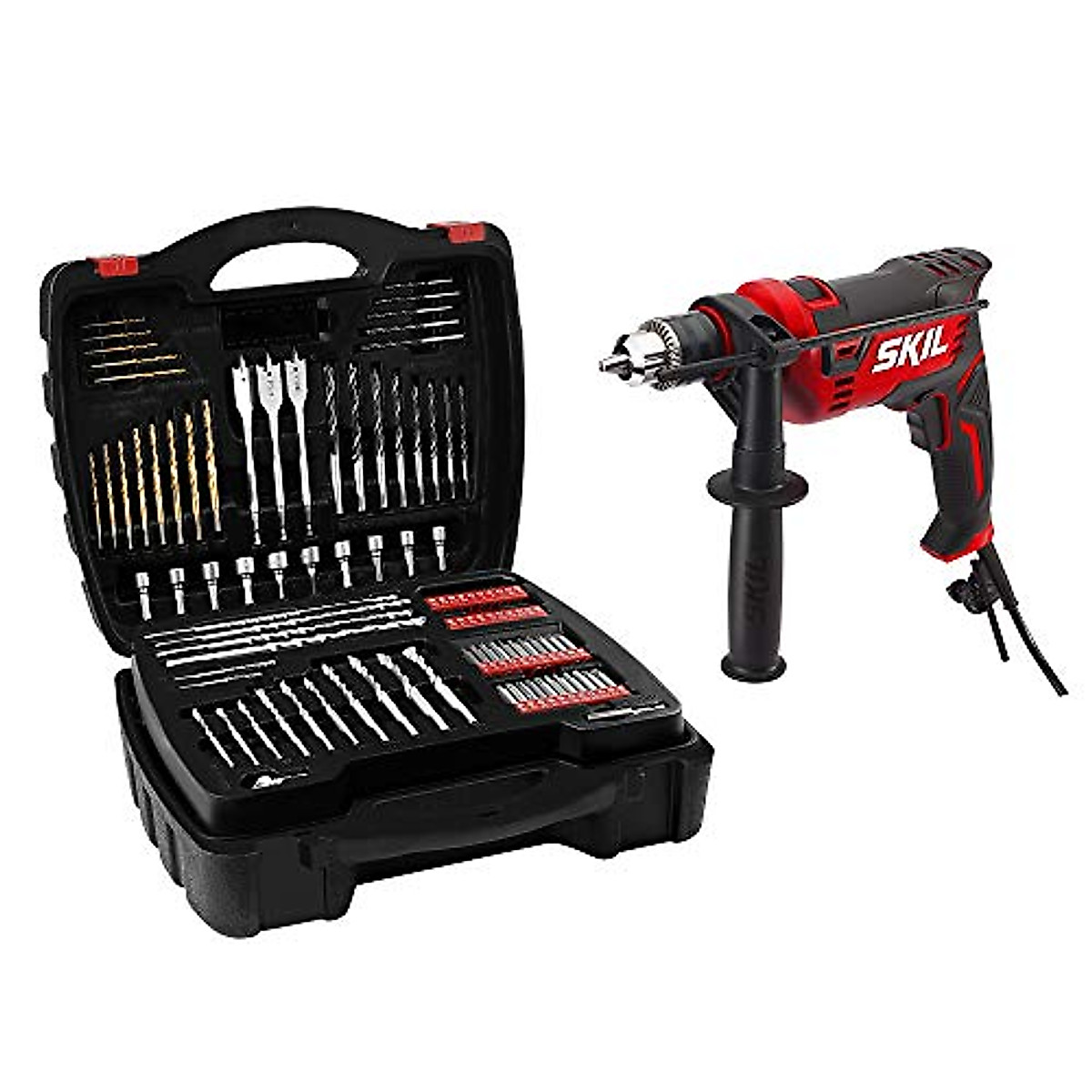 Skil 7.5 Amp 1/2-in Corded Hammer Drill with 100pcs Drill Bit Set With Variable Speed- HD182002