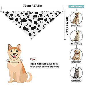 Dalmatian Print Pattern Dog Bandanas Pet Accessories Adjustable Triangle Scarf Washable Bibs Durable Kerchief for Small Medium Large Dogs Cats