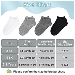 URATOT 24 Pairs Kids' Low Cut Socks Boys' or Girls' Half Cushion Socks Athletic Ankle Socks