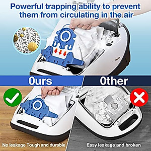 Rowhalf 12 Pack 3D Airclean Dust Bags, Compatible with Miele GN Vacuum Cleaner Bags, Replacement for Miele Classic C1 Complete C1, C2, C3, S400i S600 S2 S5 S8 Series, with 4 MP Filters, 4 AirClean Filters