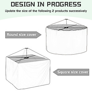 COMPANIONSHIPCOVER Patio Furniture Waterproof Cover Outdoor Rectangular Table Chairs Covers 124"Lx74"Wx28"H-Heavy Duty Dining Table Cover Black (Patented Product)