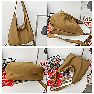 FRVXO Women's Fashion Crossbody Bag Large Size Shoulder Bag Casual Shopping Bag Canvas Messenger Bag Travel Pouch (Green)