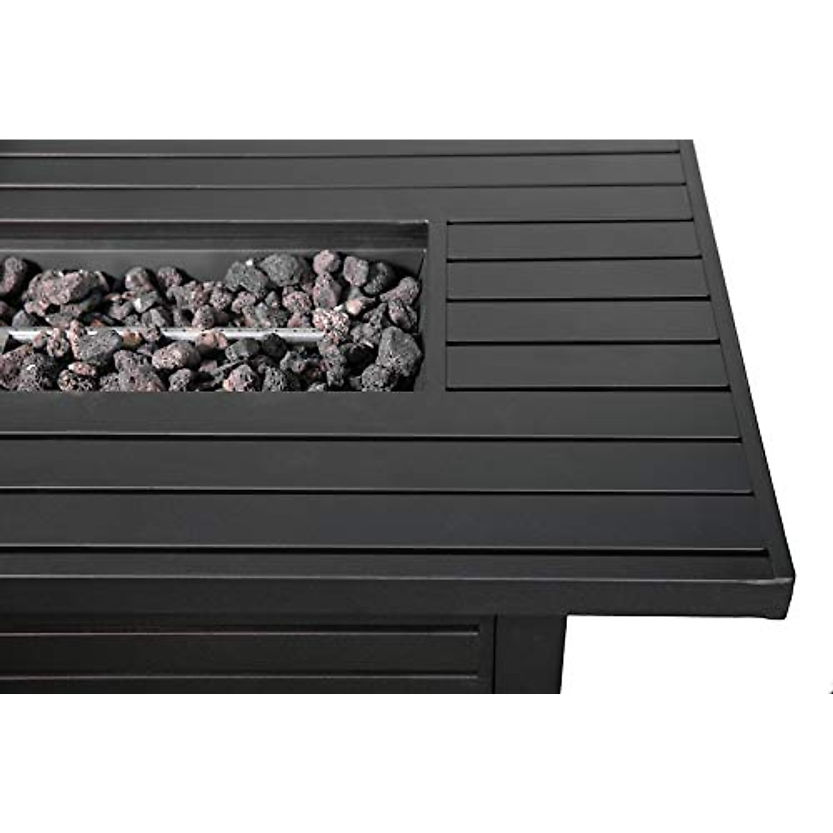 Hanie Design Parkside Gas Fire Table,Black