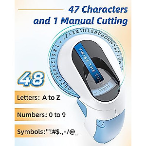 Memoqueen Embossing Label Maker Machine with 3 Tapes，Portable 3D Embosser, Handheld Mini Embossed Label Printer with 3 Label Maker Tape for Small Business Office Home and DIY Crafting-E975 Blue