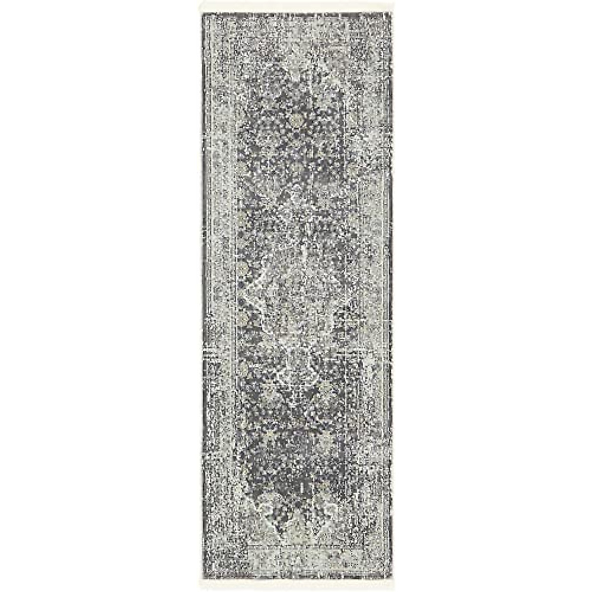 Unique Loom Baracoa Collection Area Rug - La Cabana (2' 2" x 6' 1" Runner, Fume Gray/ Brown)