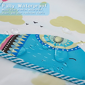 Accmor 3 Pack Short Sleeved Bibs/Waterproof Baby Bibs/Toddler Bibs/Smock, Washable Bibs for Baby Toddler 6-36 Months