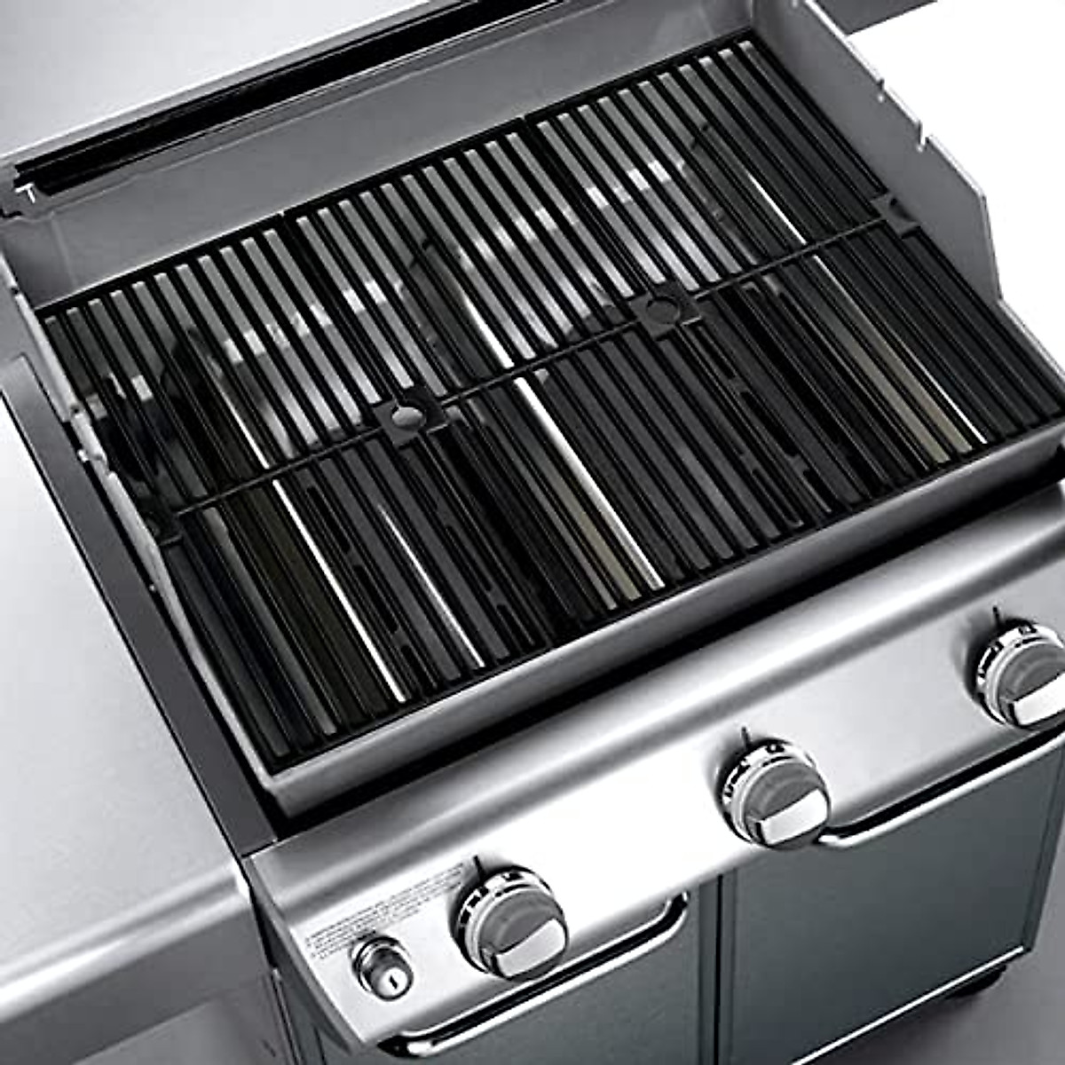 GGC Grill Grates Replacement for Brinkmann 810-8410-F, 810-2410-S, 810-2511-S, 810-2512-S, 810-8411-5, 810-9415-W and Others, 3 PCS Porcelain Coated Cast Iron Cooking Grate(17 3/4" x 8 15/16")