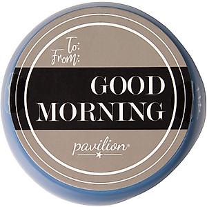 Pavilion Gift Company - 10519 Pavilion Gift Company Blue Huggable Hand Warming 16 oz Coffee Cup Mug Good Morning Lake Life