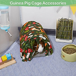 Guinea Pig Hideout Washable Guinea Pig Tunnel with Curtains Hamster Hideout Cozy Guinea Pig House Fit for Guinea Pig Cages Soft Guinea Pig Accessories for Small Animals Hamster/Chinchilla/Bunny