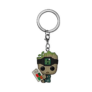 Funko Pop! Keychain: Marvel - I Am Groot, Groot in Onesie with Book
