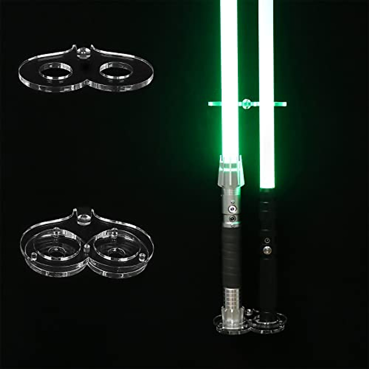 KAFENDA Lightsaber Wall Mount Lightsaber Vertical Mount For Wall Support 2 Lightsabers Acrylic Wall Mounted Lightsaber Holder