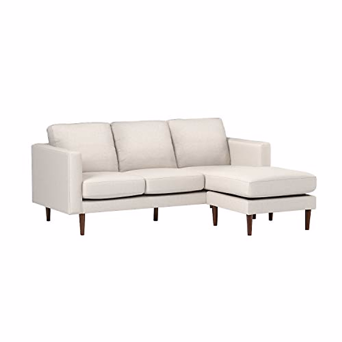 Amazon Brand – Rivet Revolve Modern Upholstered Sofa with Reversible Sectional Chaise, 80"W, Linen