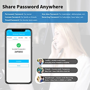 Smart Lock,TFX1 Bluetooth Enabled Fingerprint and Touchscreen Electronic Door Lock|TTLock App Unlock|Keyless Entry|Auto Lock|Fingerprint Door Lock for Home Office Apartment Hotel Garage School(Silver)
