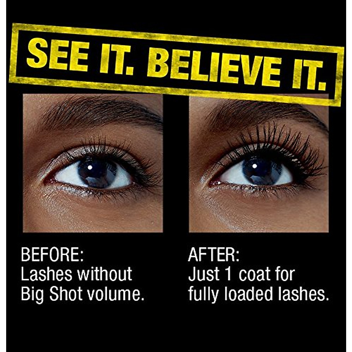 Maybelline New York Volum' Express The Colossal Big Shot Washable Mascara, Brownish Black, 0.33 fl. oz.