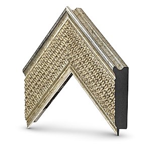 Deco TV Frames - Gatsby Silver Smart Frame Compatible ONLY with Samsung The Frame TV (3" Color Chip, 3" Sample)