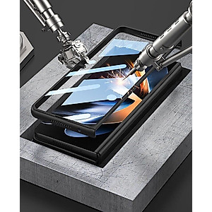 EAXER for Samsung Galaxy Z Fold 3 5G Case, Magnetic Cover Case, Built in Screen Protector Hard Glass Mag Safe Wireless Charging Phone Case (Blue)