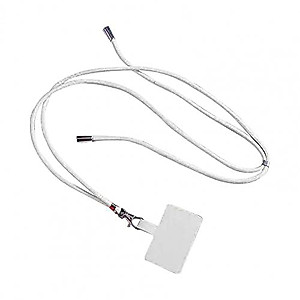 Universal Cell Phone Lanyards with Adjustable Detachable Nylon Neck Crossbody Lanyard and Safety Pads for Most Smartphones(White)
