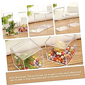 Garneck 6pcs Boxes Jewelry Storage Box Clear Cake Containers Mini Containers Snackle Box Container Clear Boxes for Favors Clear Organizer Box Acrylic Gift Cube Empty Boxes Wedding Supply