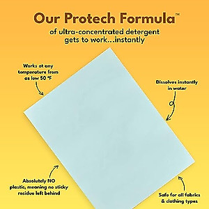 Zero Trace Laundry Detergent Sheets (72 Loads, Fresh Scent) Plastic Free Eco-friendly Safe for Sensitive Skin (Active Wear)