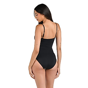 La Blanca Women's Standard Island Goddess Lingerie One Piece Swimsuit, Black, 10