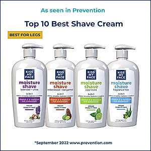 Kiss My Face 4 in1 Moisture Shave, Fragrance Free 11 oz (Pack of 3)