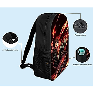 Unisex Backpack, Tanjiro Bookpack Multifunction Laptop Bag for Travel Daily Use 17 Inch Youth Adult