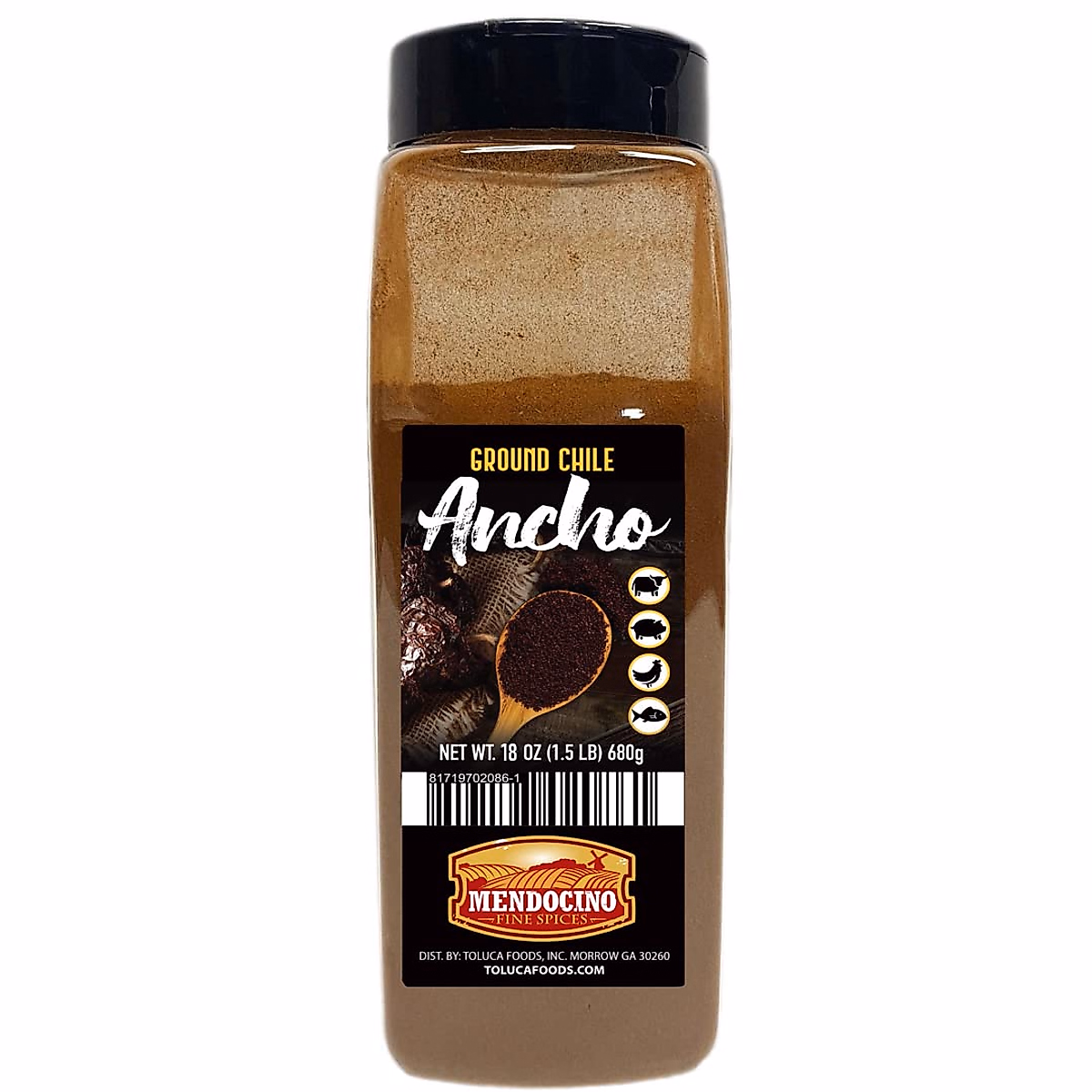 Mendocino Chile Ancho Ground 18 oz Jar