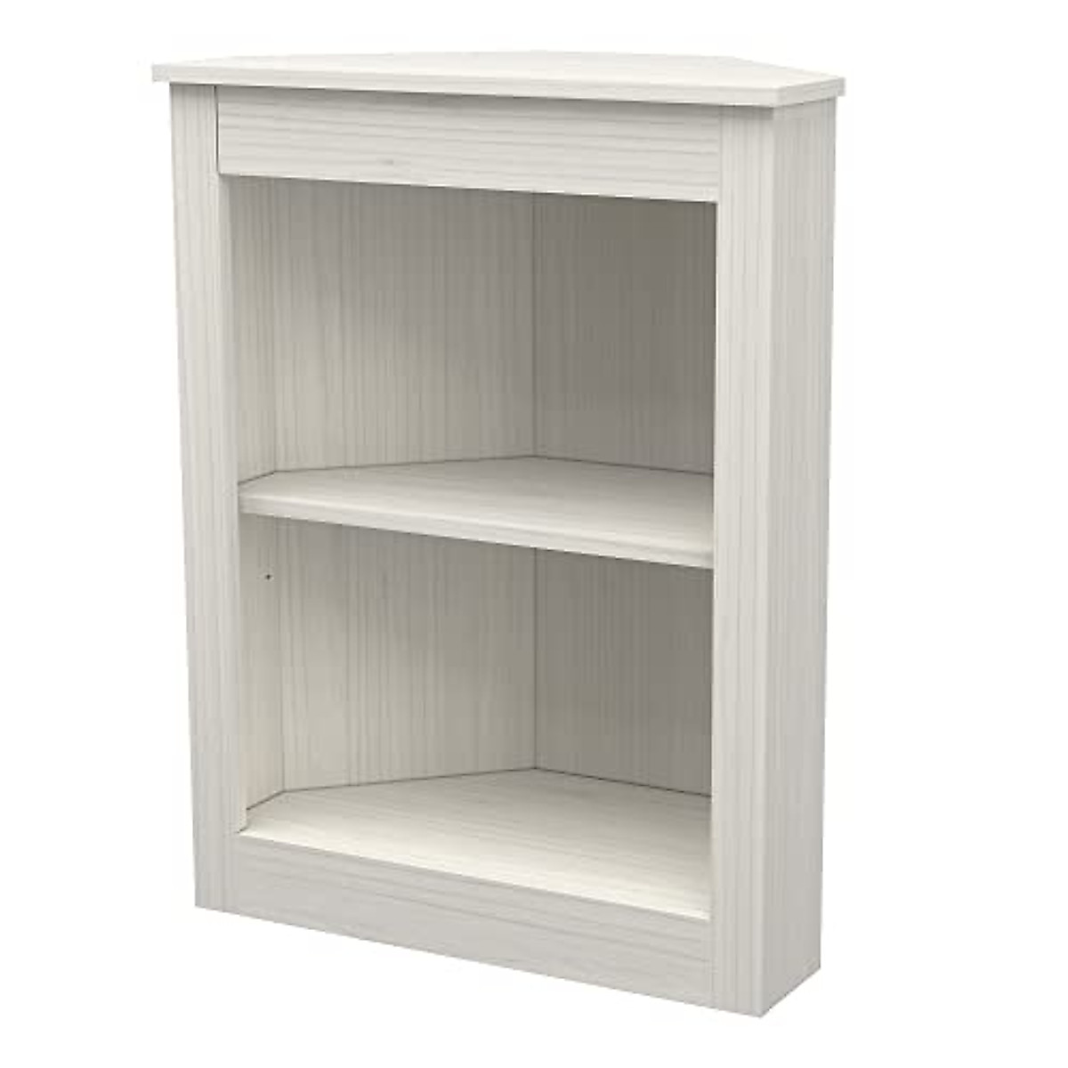 Inval 31.5" 2-Shelf Corner Bookcase, Washed Oak