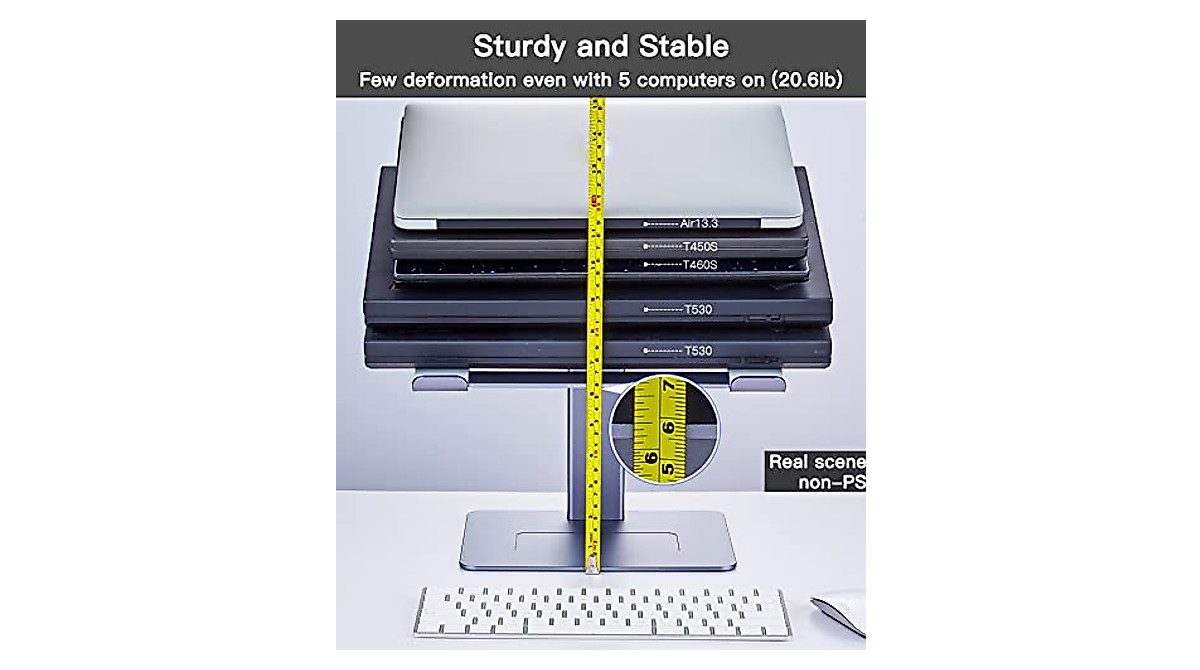 Tall Adjustable Laptop Stand | Sit/Stand & Eye-Level Camera