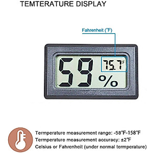 Veanic 4-Pack Mini Digital Electronic Temperature Humidity Meters Gauge Indoor Thermometer Hygrometer LCD Display Fahrenheit (℉) for Humidors, Greenhouse, Garden, Cellar, Fridge, Closet
