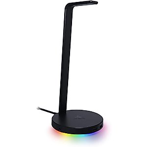 Razer Base Station V2 Chroma - Chroma Enabled Headset Stand with 3.1 USB Hub and 7.1 Surround Sound (2 USB 3.1 Ports, Intergrated Headset Stand, Non-Slip Base, Chroma RGB) Black