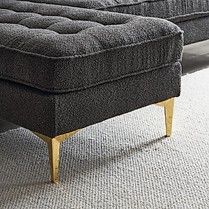 VINGLI 85.8" Convertible Sectional Sofa with Deep Seat,Modern L Shape Sectional Couches for Living Room,Sectional Sofas with Reversible Chaise (Boucle, Dark Grey)