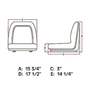 LAWN & GARDEN TRACTOR SEAT W/SLIDE TRACK