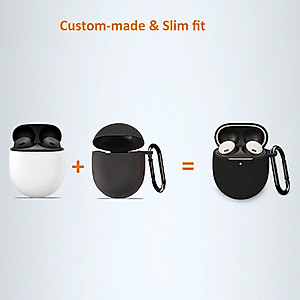 3 Pack | AutoSonic Case Designed for Google Pixel Buds Pro | Soft Silicone Material, Protective Pixel Earbuds Skin | Black, White and Green