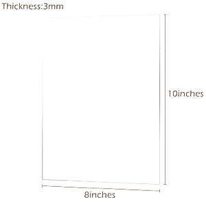 8x10 Inch Clear Acrylic Sign Blank- 5 Pack Acrylic Blank Signs Acrylic Wedding Sign, DIY Clear Acrylic Sign 8x10 Acrylic Sheet 1/8 inch Thick for Wedding Sign, Acrylic Table Sign for Party Events