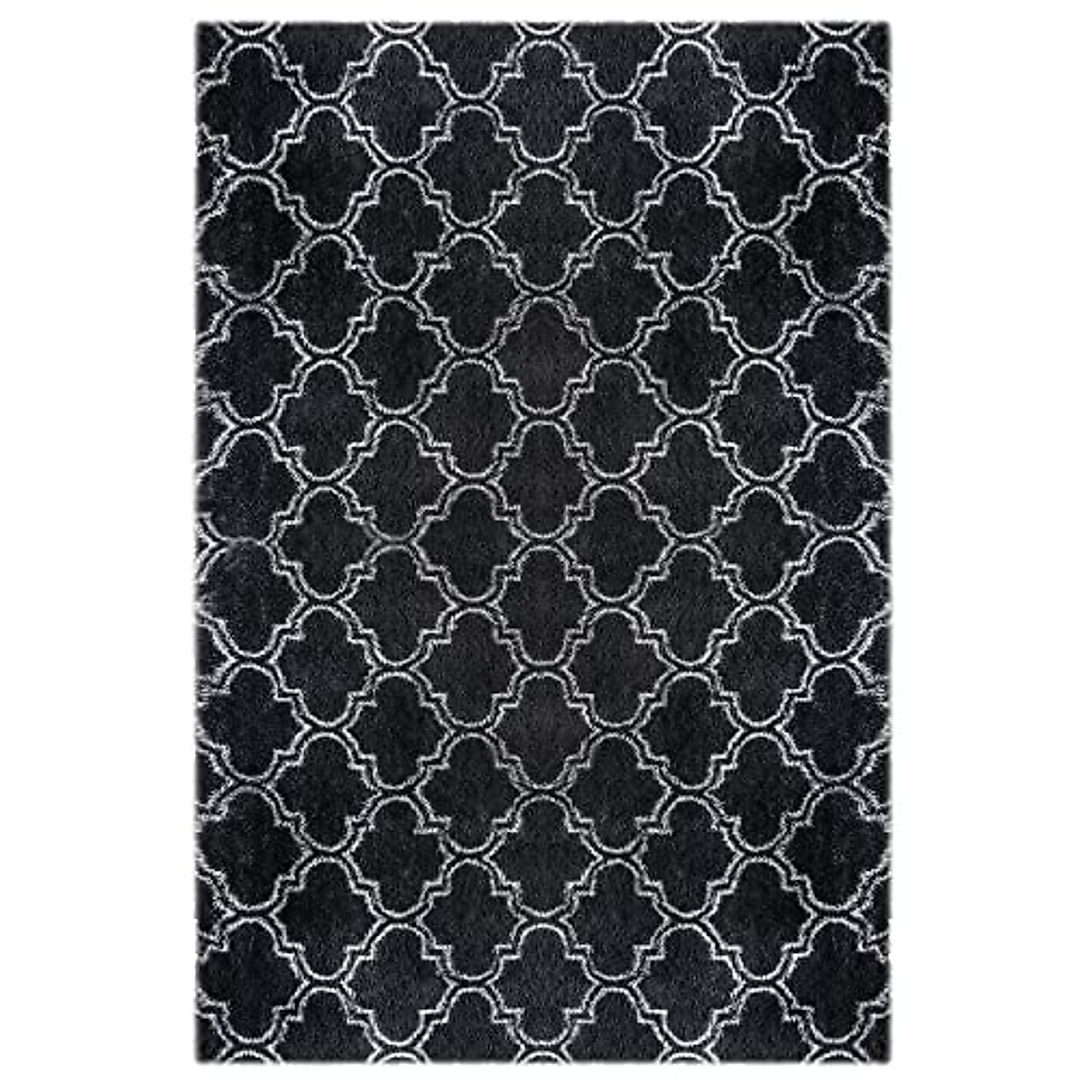 HOMORE Fluffy Bedroom Rug Super Soft Shaggy Plush Carpet 5x8 Feet, Shag Velvet Moroccan Area Rugs for Kids Girls Living Room Bed Home Decor,Gray